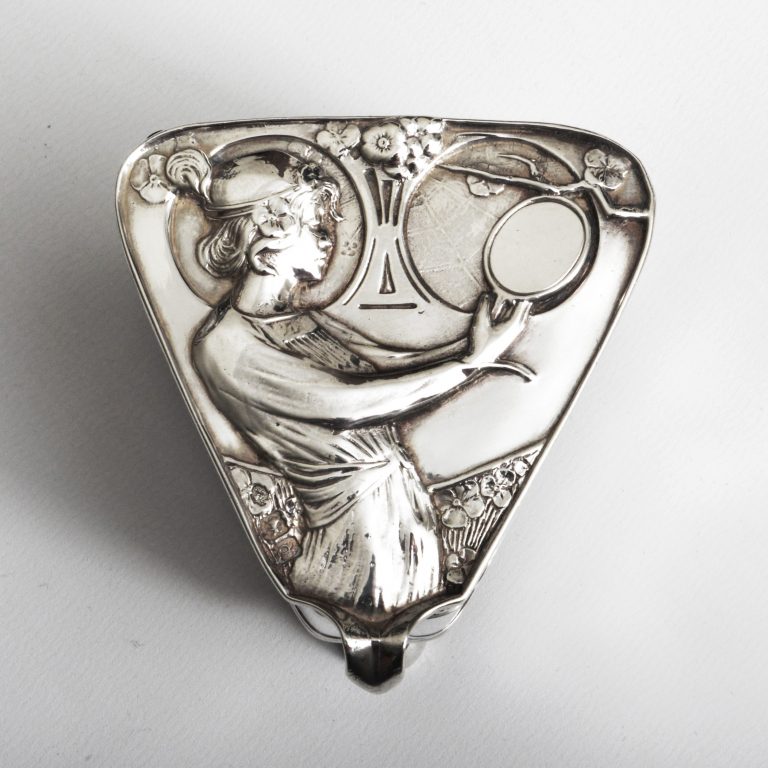 A signed Kate Harris art nouveau silver box - The Pear Tree Collection