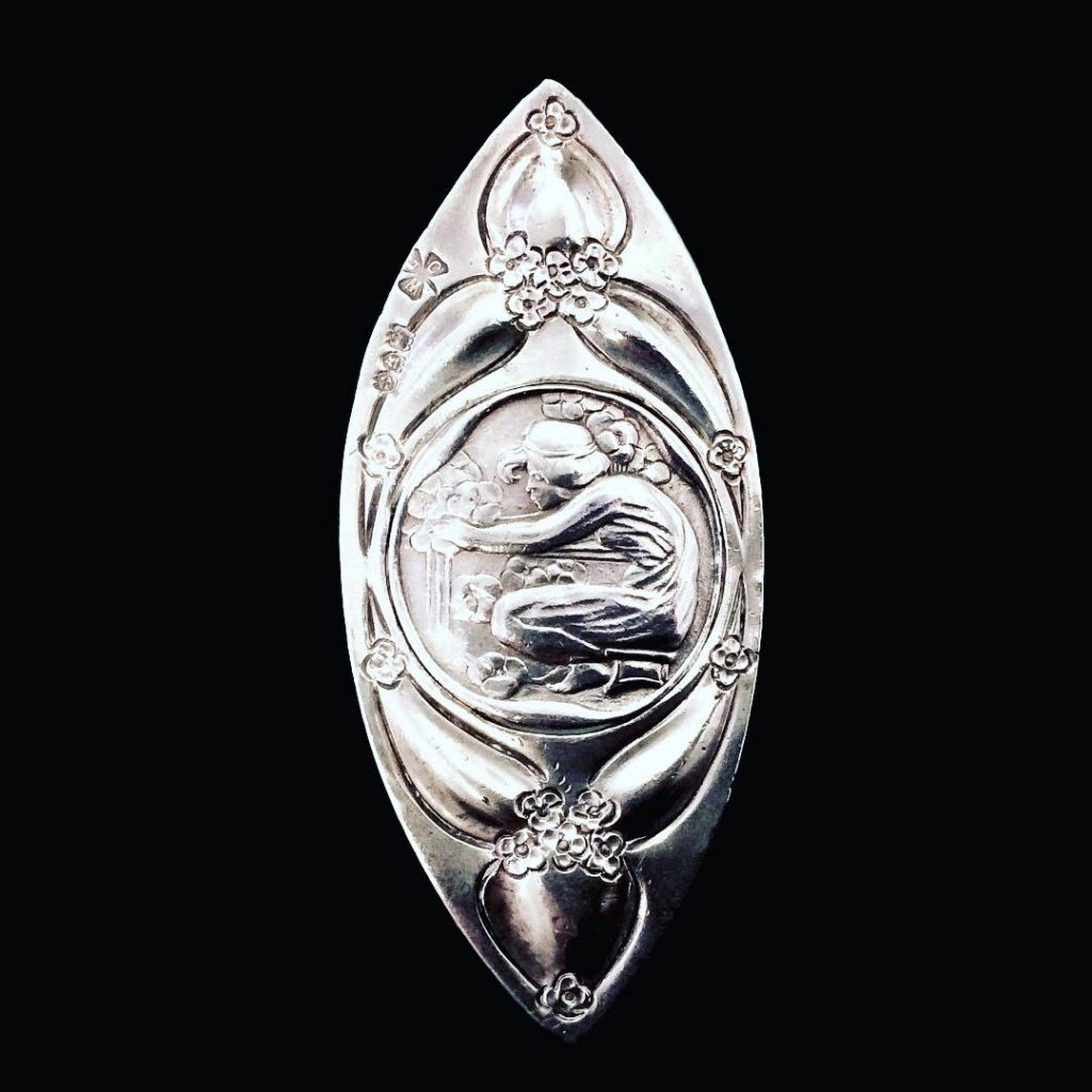 A Kate Harris art nouveau silver buckle - The Pear Tree Collection