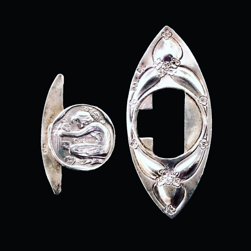 A Kate Harris art nouveau silver buckle - The Pear Tree Collection