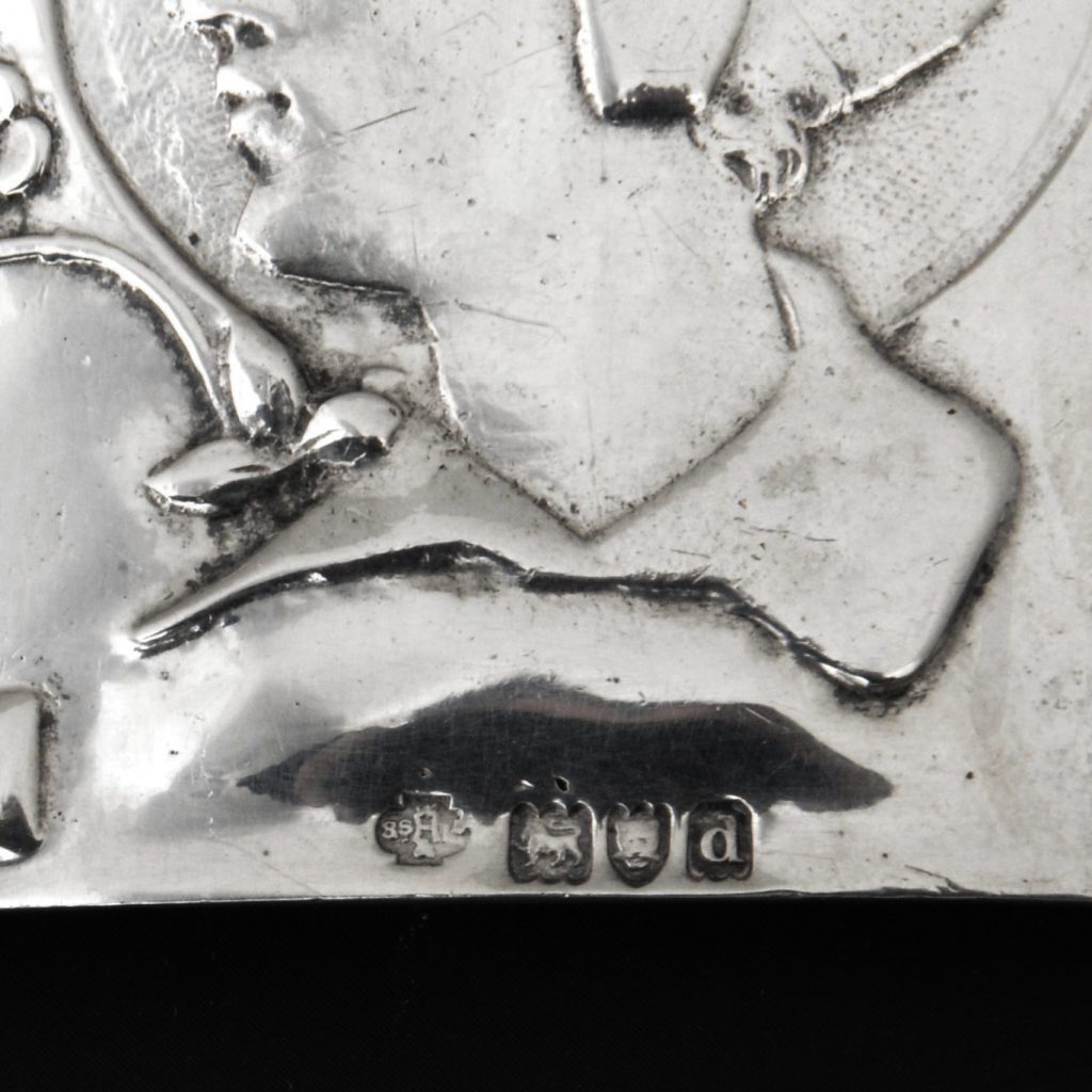 A Kate Harris art nouveau maiden silver buckle - The Pear Tree Collection