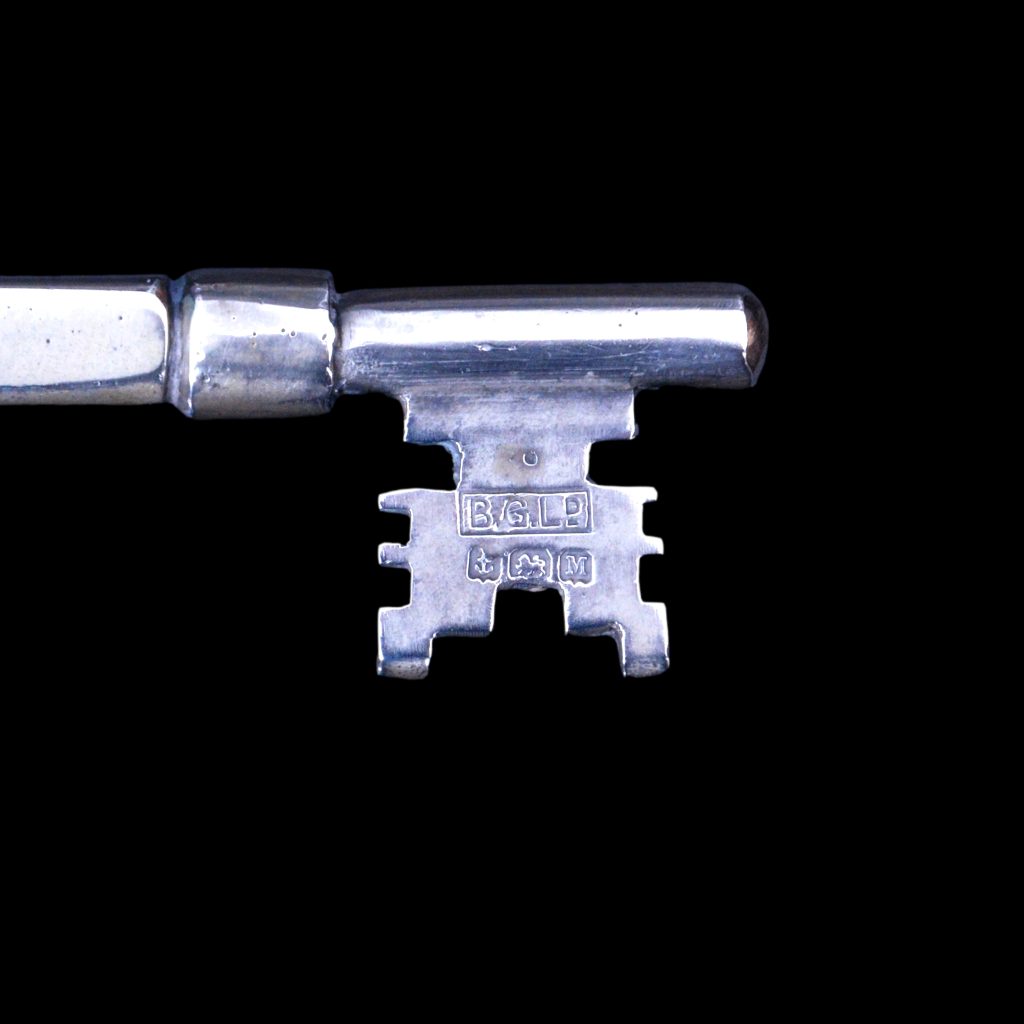 Two rare Birmingham Guild silver ceremonial keys – The Pear Tree Collection