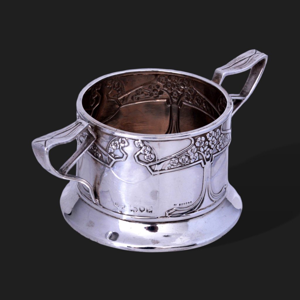 A Kate Harris art nouveau silver two handled bowl - The Pear Tree ...