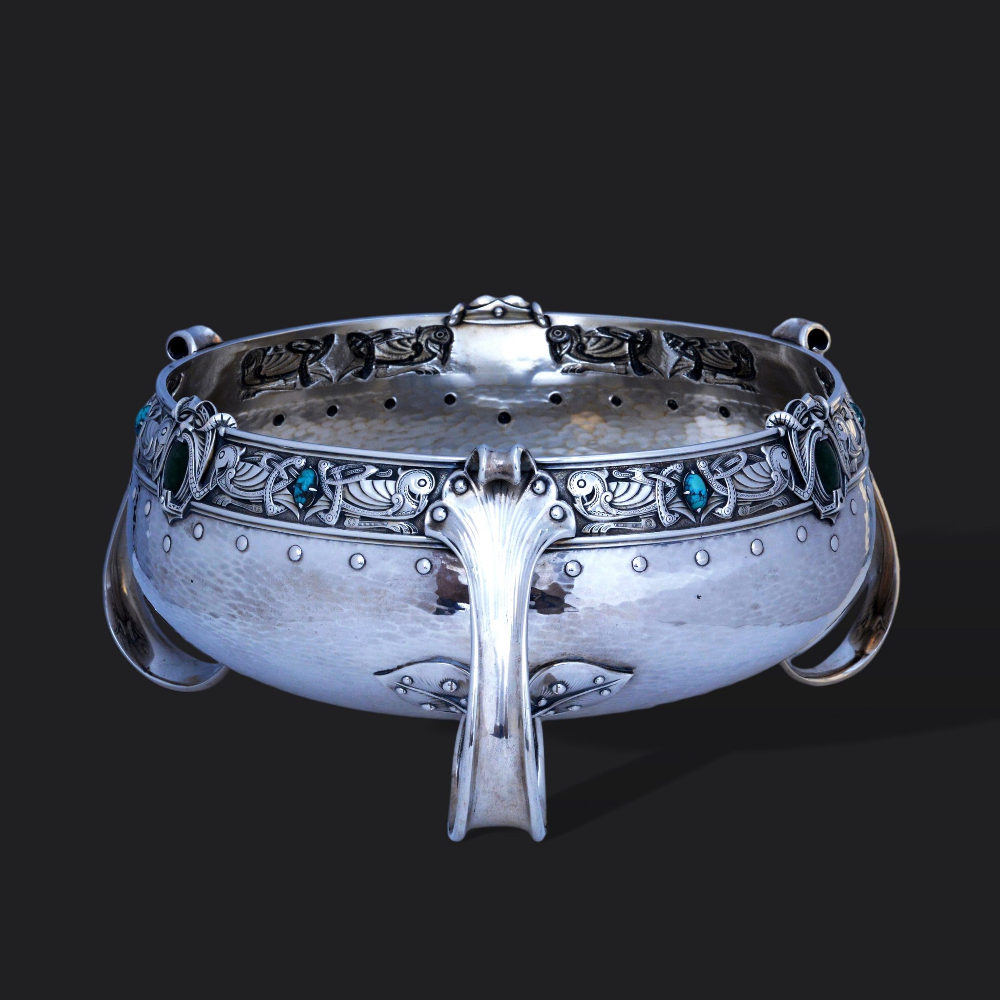 A massive Norwegian Dragestil Viking revival bowl – The Pear Tree ...